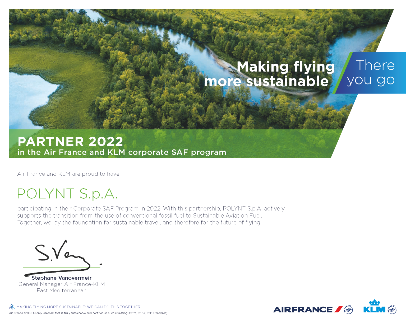 Polynt SpA is Partner 2022 in the Air France and KLM corporate SAF ...