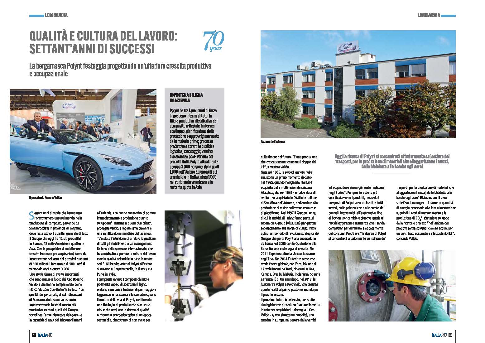 From Scanzorosciate to the world, with 70 years of innovation. - Polynt